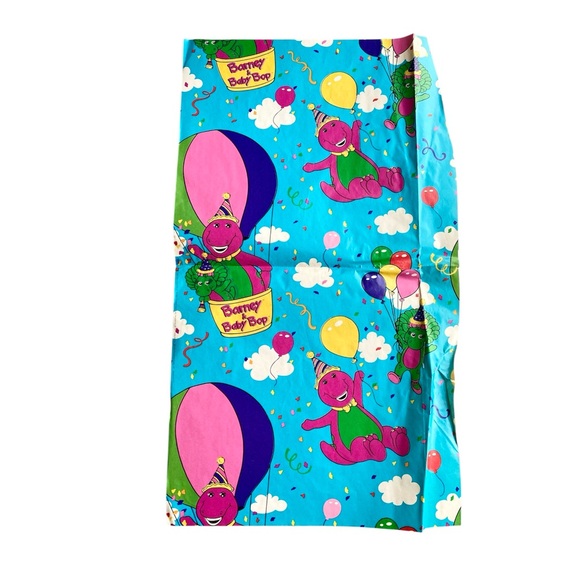 Lyons | Party Supplies | Vintage 994 Barney Baby Bop Wrapping Paper ...